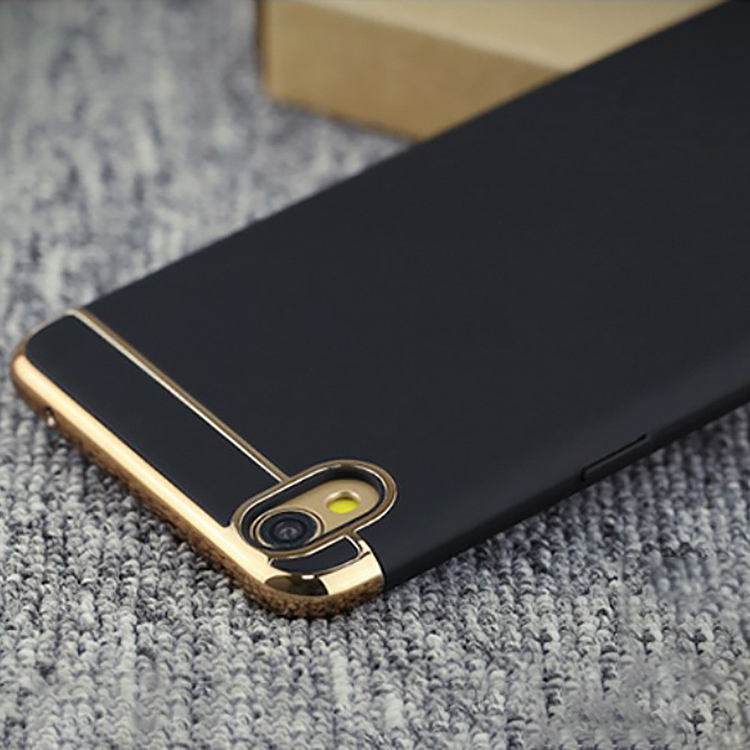 iPaky Electroplated Hard Case for Oppo R9 (Black) Gold